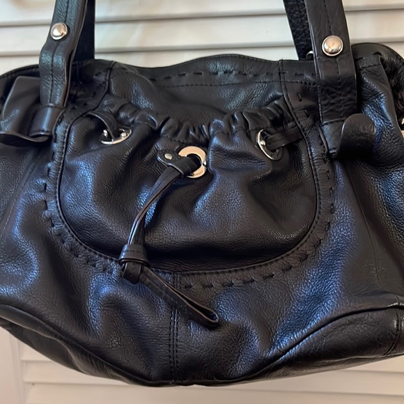 b. makowsky | Bags | Black Pebbled Leather B Makowsky Hobo Shoulder Bag ...